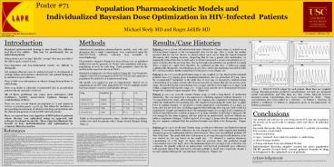 Population Pharmacokinetic Models and presentation | free to view