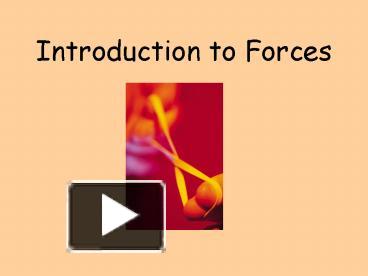 Introduction to Forces presentation | free to view