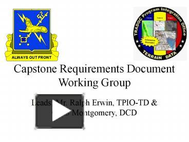 Capstone Requirements Document presentation | free to view