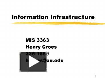 PPT – Information Infrastructure PowerPoint presentation | free to view ...
