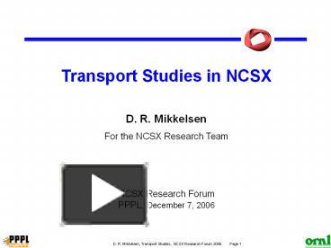 PPT – Spherical Torus as an Innovative Confinement Concept PowerPoint ...