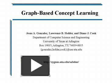 PPT – Graph-Based Concept Learning PowerPoint presentation | free to ...