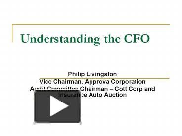 PPT – Understanding the CFO PowerPoint presentation | free to view - id ...