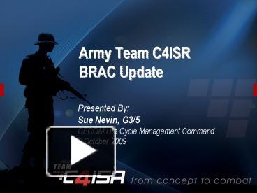 Army Team C4ISR BRAC Update presentation | free to view