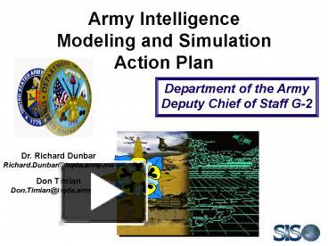 PPT – Army Intelligence Modeling and Simulation Action Plan PowerPoint ...