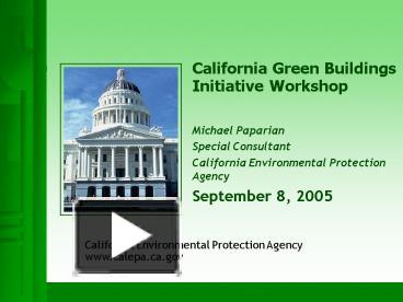PPT – California Green Buildings Initiative Workshop PowerPoint ...