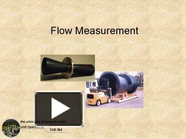 Flow Measurement presentation | free to view