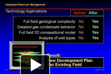 Integrated Reservoir Management presentation | free to view