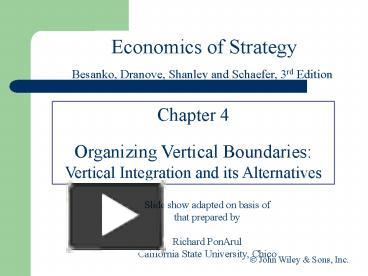 Economics of Strategy presentation | free to download