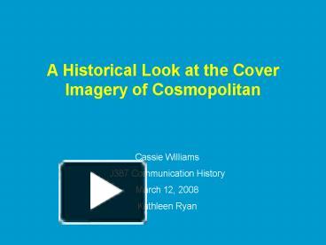 PPT – A Historical Look at the Cover Imagery of Cosmopolitan PowerPoint ...