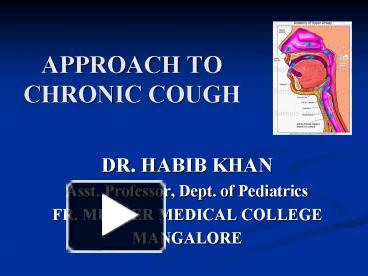 APPROACH TO CHRONIC COUGH presentation | free to view