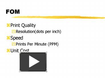 FOM presentation | free to view