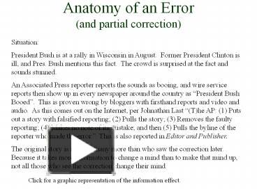 PPT – Anatomy of an Error and partial correction PowerPoint ...