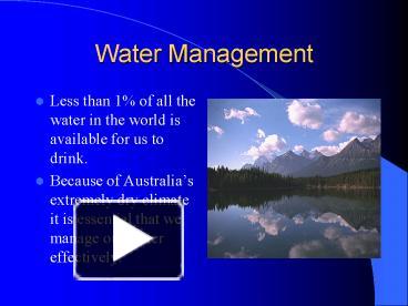 PPT – Water Management PowerPoint presentation | free to download - id ...