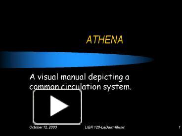 ATHENA presentation | free to view