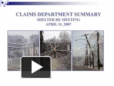PPT – CLAIMS DEPARTMENT SUMMARY PowerPoint presentation | free to view ...