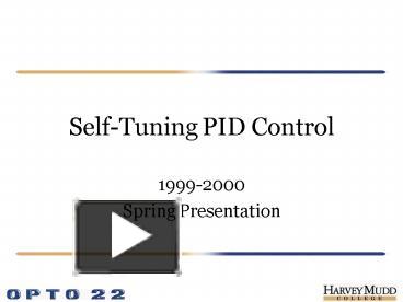 SelfTuning PID Control presentation | free to view