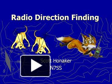 PPT – Radio Direction Finding PowerPoint presentation | free to view ...