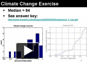 PPT – Climate Change Exercise PowerPoint presentation | free to view ...