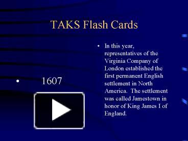 PPT – TAKS Flash Cards PowerPoint presentation | free to view - id ...