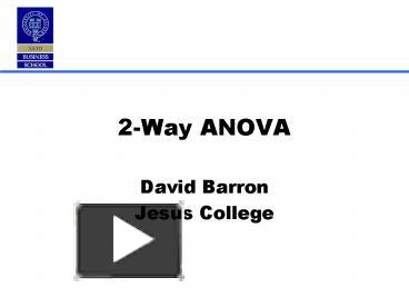 PPT – 2Way ANOVA PowerPoint presentation | free to view - id: 1c7a78-ZDc1Z