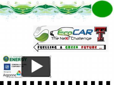The Eco CAR Challenge presentation | free to view