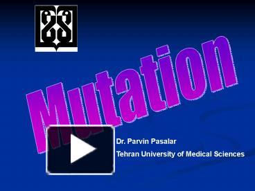 PPT – Mutation PowerPoint presentation | free to view - id: 1c8348-ZTZlY