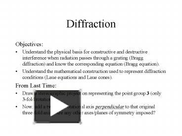 Diffraction presentation | free to view