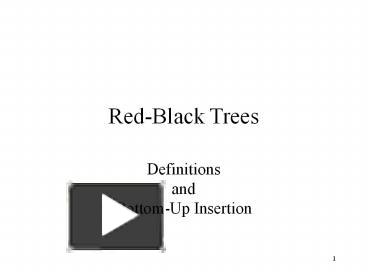 Red-Black Trees presentation | free to download