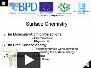 Surface Chemistry presentation | free to view