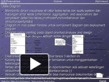 PPT – Class Diagram PowerPoint presentation | free to view - id: 1c99f1 ...
