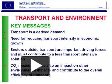 TRANSPORT AND ENVIRONMENT presentation | free to view