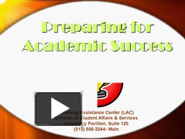 PPT – Preparing for Academic Success PowerPoint presentation | free to ...