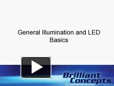 PPT – General Illumination and LED Basics PowerPoint presentation ...