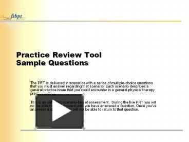 PPT – Practice Review Tool Sample Questions PowerPoint presentation ...