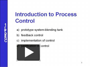 Introduction to Process Control presentation | free to download
