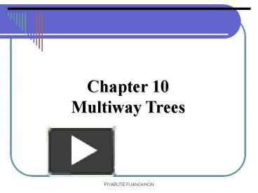 Multiway Trees presentation | free to view