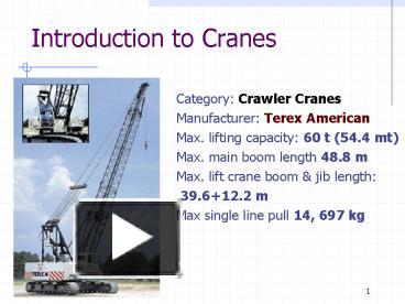 PPT – Introduction to Cranes PowerPoint presentation | free to view ...