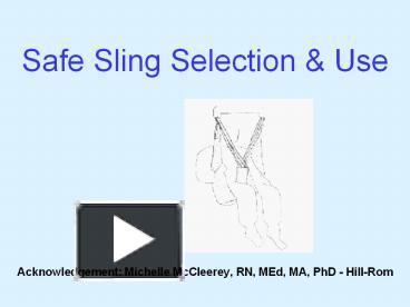Safe Sling Selection presentation | free to view