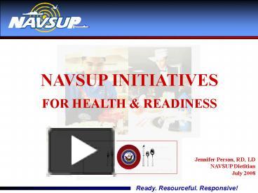 NAVSUP INITIATIVES presentation | free to view