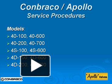 Conbraco Apollo Service Procedures presentation | free to view