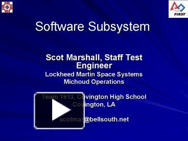 Software Subsystem presentation | free to view