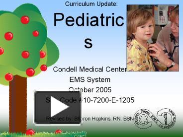 PPT – Curriculum Update: Pediatrics PowerPoint presentation | free to ...