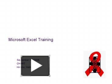 Microsoft Excel Training presentation | free to view