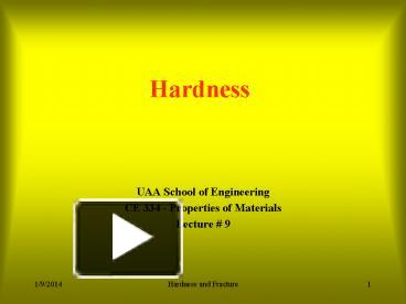 Hardness presentation | free to view
