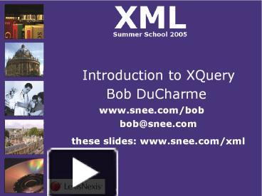 Introduction to XQuery presentation | free to download