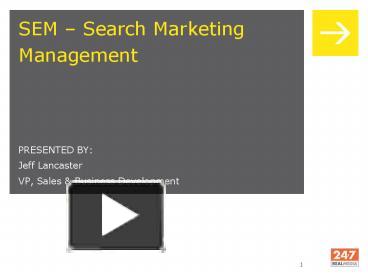 PPT – SEM PowerPoint presentation | free to view - id: 1ce91-YWFlM