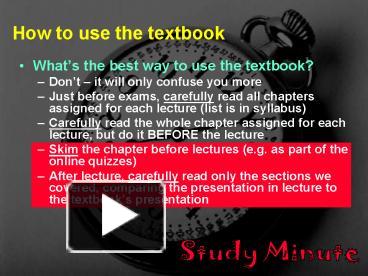 PPT – How to use the textbook PowerPoint presentation | free to view ...
