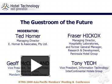 The Guestroom of the Future presentation | free to view