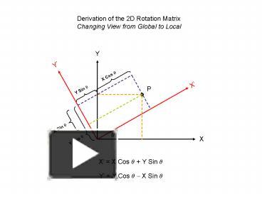 PPT – Derivation of the 2D Rotation Matrix PowerPoint presentation ...